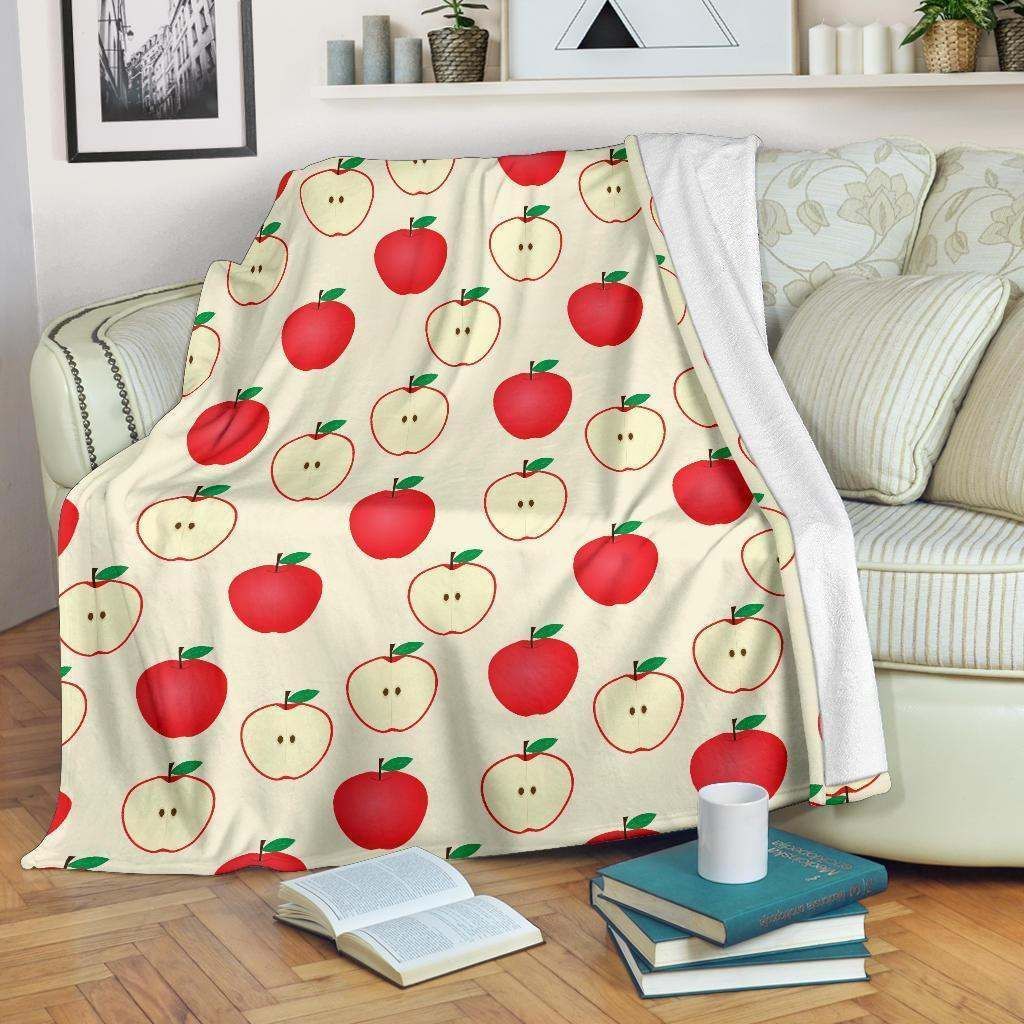 Red Apple Fleece Blanket Sherpa Blanket - YMW Shop